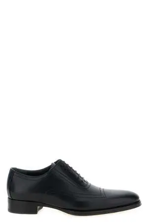 Gucci Leather Lace-up Shoes Stitched Profile - Black