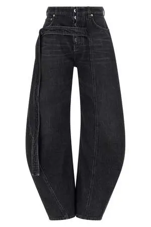 JEAN PAUL GAULTIER Jeans 'low Waisted With Strap Detail - Black