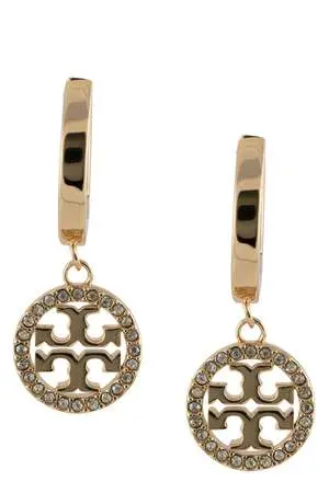 Tory Burch Miller Pavé Drop Earrings - Gold