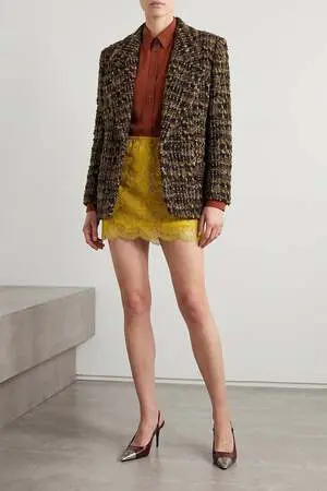 Saint Laurent Bouclé Tweed Blazer