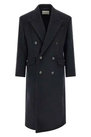 Saint Laurent Double-breasted Coat - Blue