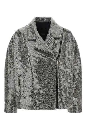 Pinko Sequin Caban - Silver