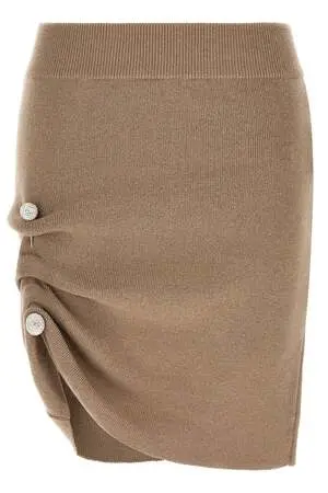 Giuseppe Di Morabito Knit Skirt With Jeweled Details