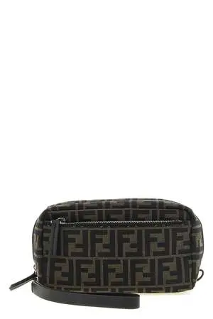Fendi Small Double Zip Beauty Case - Brown
