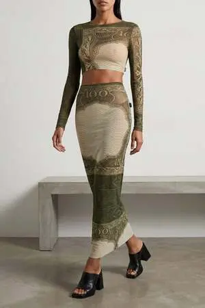 JEAN PAUL GAULTIER The Green Cartouche' Skirt