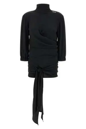 Attico Draped Top With Metal Logo