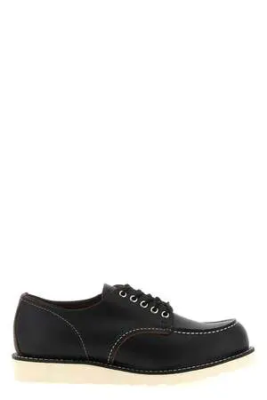 Red Wing Leather Lace-up Shoes With Contrast Stitching - Black