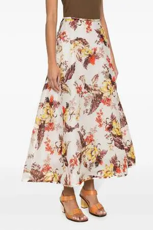 Zimmermann Skirt 'matchmaker Floral Flare