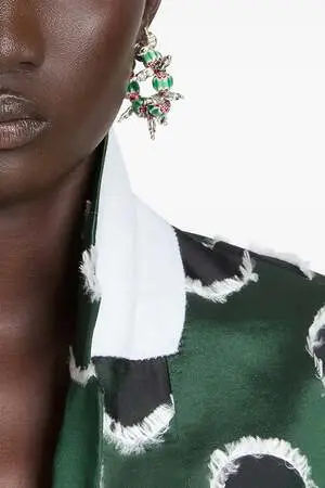 Dries Van Noten Hoop Earrings With Artisanal Beads