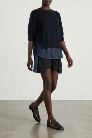 Sacai Short With Integrated Belt