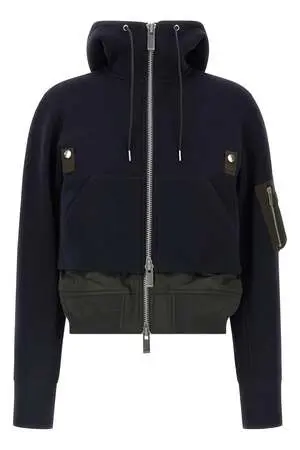 Sacai Hybrid Hoodie Silver-tone Hardware - Blue