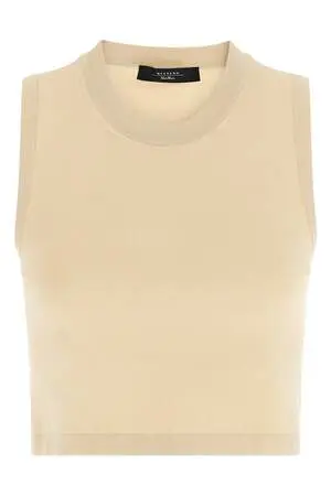 Max Mara Cropped Knit Top - Beige