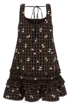 GANNI Mini Dress With Ruffled Hem