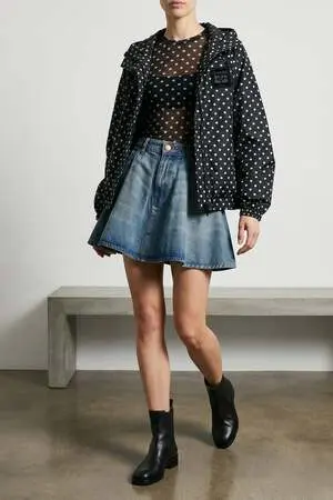 GANNI Sheer Polka-dot Top