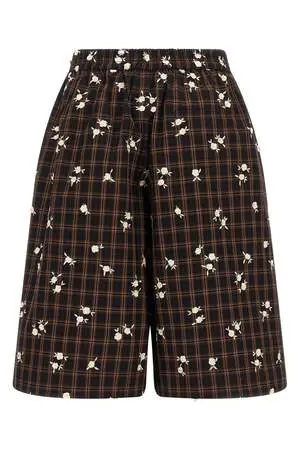 GANNI Check Flower' Bermuda Shorts