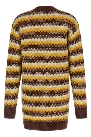 Auralee Cardigan 'cashmere Jacquard Knit Long Cardigan