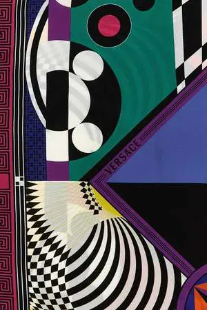 Versace Silk Twill Foulard With Bio Theatre Print