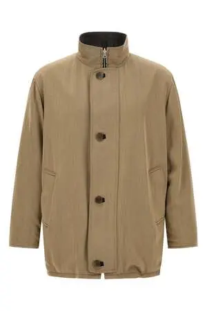 Auralee Reversible Wool And Leather Jacket - Multi