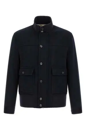 LARDINI Wool And Cashmere Jacket - Blue