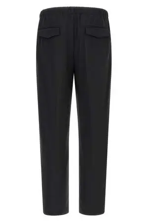 LARDINI Virgin Wool Trousers With Elasticated Waist