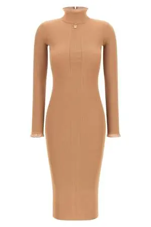 Elisabetta Franchi Ribbed Knit Midi Dress