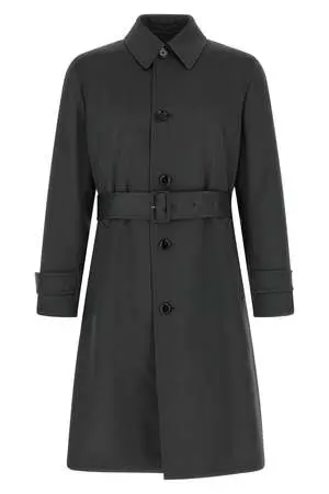 LARDINI Virgin Wool Trench Coat - Gray