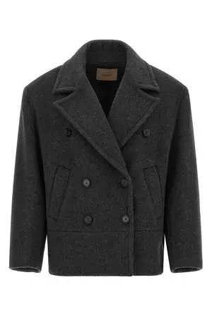 TWINSET Double-breasted Caban - Gray