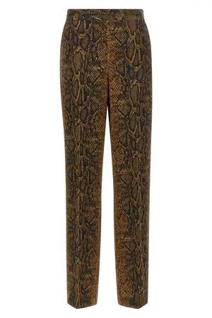 TWINSET Python Print Trousers - Brown