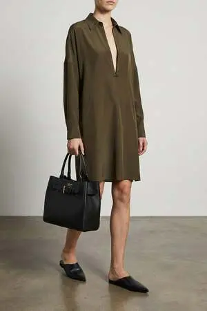 TOM FORD Silk Tunic Dress With Deep V-neck