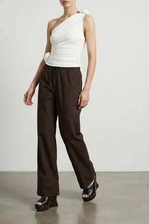 YVES SALOMON Leather-insert Trousers