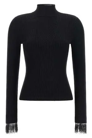 TWINSET Stretch Viscose Knit Top - Black