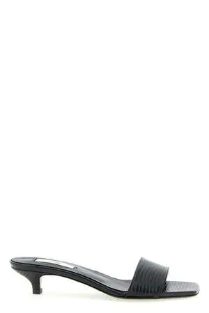 TOTEME Slim Lizard-embossed Bandeau Sandals - Black