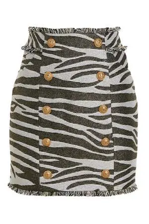 Balmain Lurex Zebra' Skirt - Multi