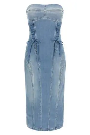 Elisabetta Franchi Denim Dress - Light Blue