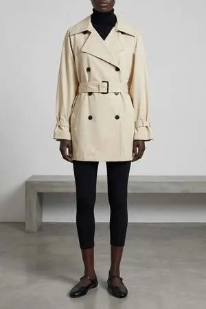 TOTEME Cotton Trench Coat With Cape Detail