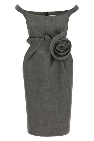 Magda Butrym 3d Floral Appliqué Dress