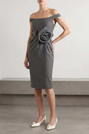 Magda Butrym 3d Floral Appliqué Dress