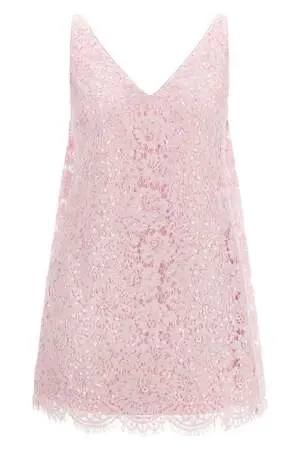 SELF-PORTRAIT Sequin Lace Dress - Pink