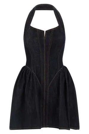 SELF-PORTRAIT Denim Dress - Blue