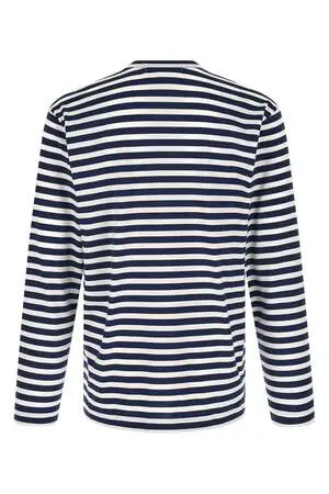Play Comme Des Garcon Striped T-shirt With Heart Patch