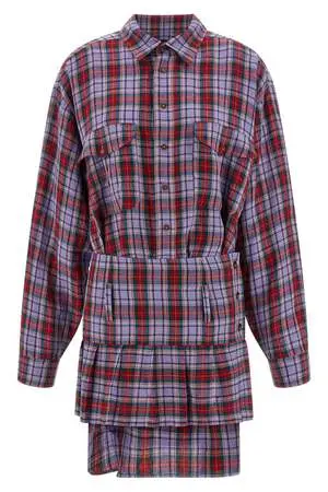 VIVIENNE WESTWOOD Mini Dress With Pleated Hem