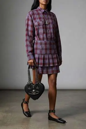 VIVIENNE WESTWOOD Mini Dress With Pleated Hem