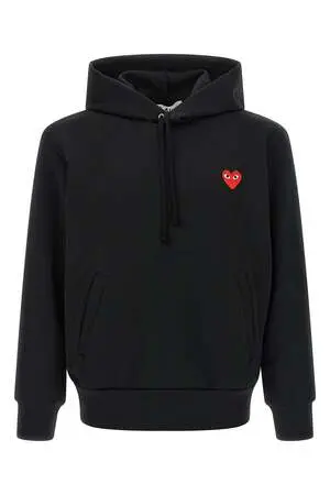 Play Comme Des Garcon Red Emblem' Hoodie - Black