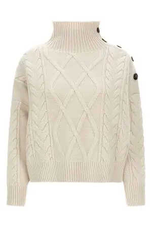YVES SALOMON Cable-knit Wool And Cashmere Sweater