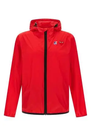 Play Comme Des Garcon Jacket With Logo Patch - Red