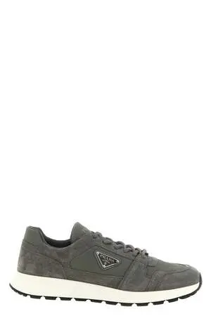 Prada Prax Suede Sneaker In Grey - Gray