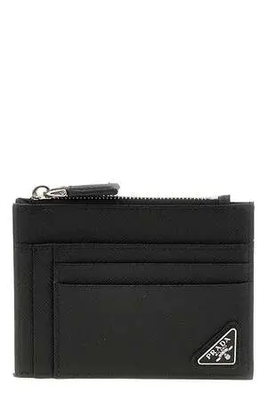 Prada Saffiano' Card Holder - Black