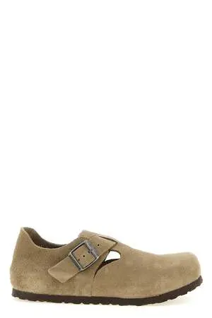 BIRKENSTOCK Clog Engraved Metal Buckle - Beige