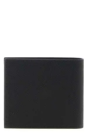 Prada Bifold Wallet With Metal Lettering Logo