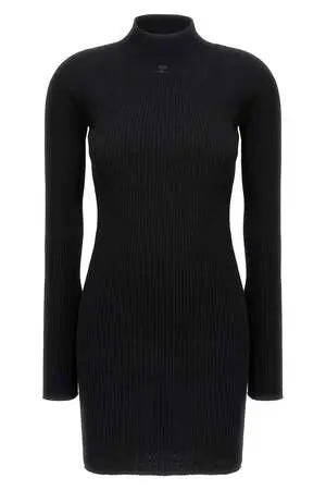 COURREGES Solar Light Rib Mockneck' Dress